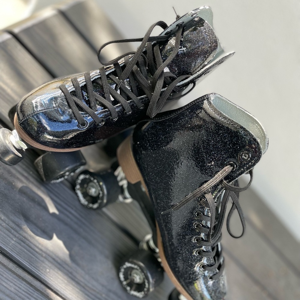 Sure-Grip Stardust Glitter Roller Skate Black - Gem
